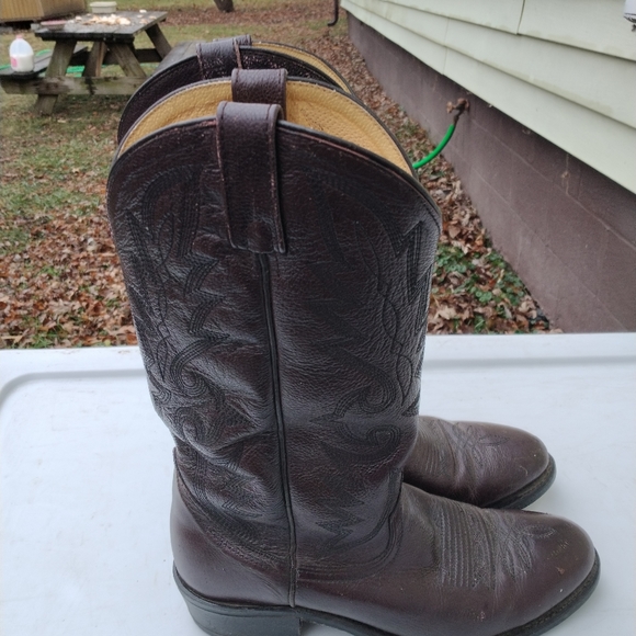ACME | Shoes | Vtg 6s 70s Acme Cowboy Boots Mens 85 D Brown Leather Western Pull On Ac207 | Poshmark